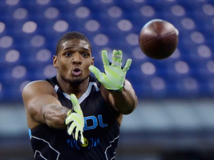 Michael Sam attends combine with hopes of returning to the NFL