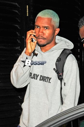 Frank Ocean Is Sporting Blueish-Greenish Dyed Hair
