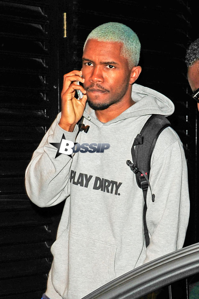 Frank Ocean Is Sporting Blueish-Greenish Dyed Hair