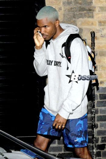 Frank Ocean Is Sporting Blueish-Greenish Dyed Hair