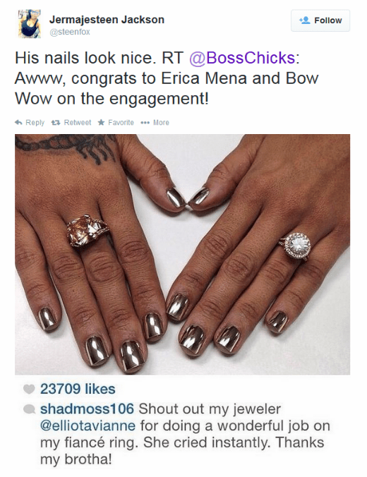 Bow Wow And Erica Mena Ring