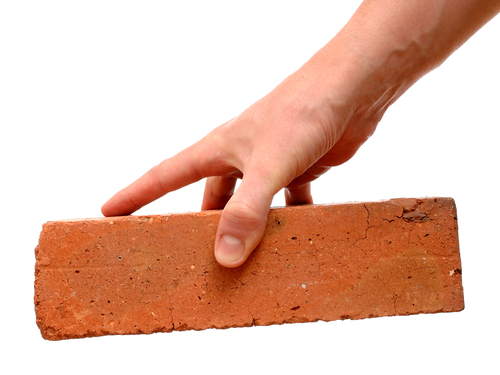 Twins Throw Bricks At Each Other