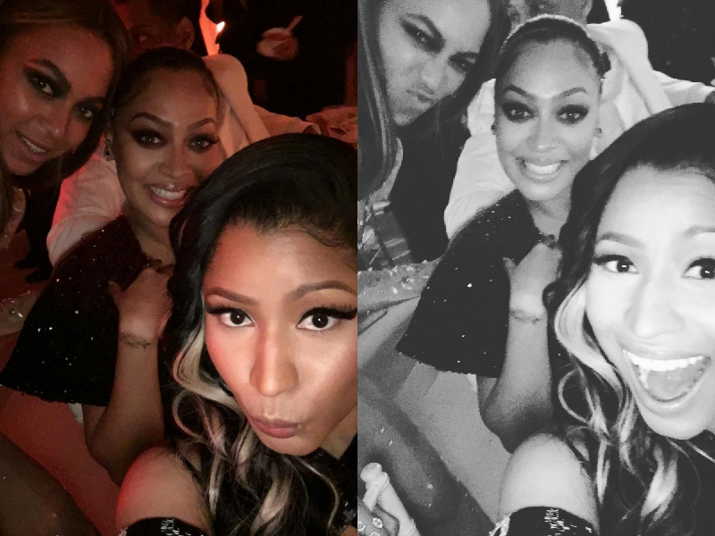 Nicki Minaj, Beyoncé And Lala Anthony Pose For Photos At The Met Gala