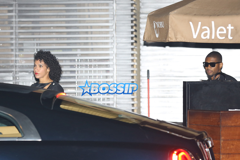 Usher And Grace Miguel Dine Out At Nobu