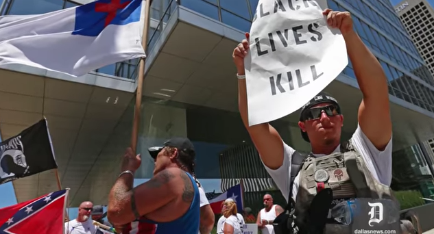 #WhiteLivesMatter Protesters
