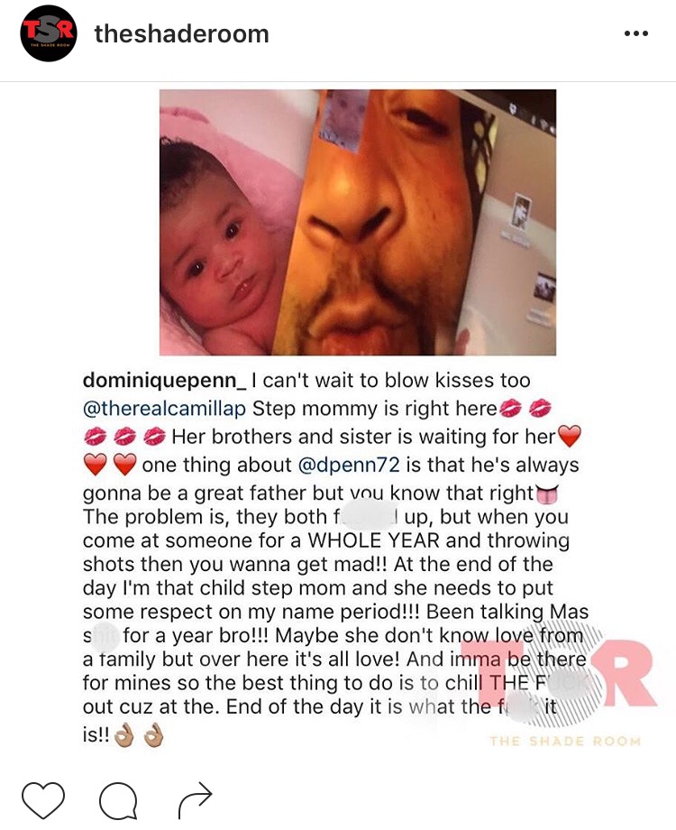 Dominique Penn Beefs With Camilla Pointdexter Over Donald Penn