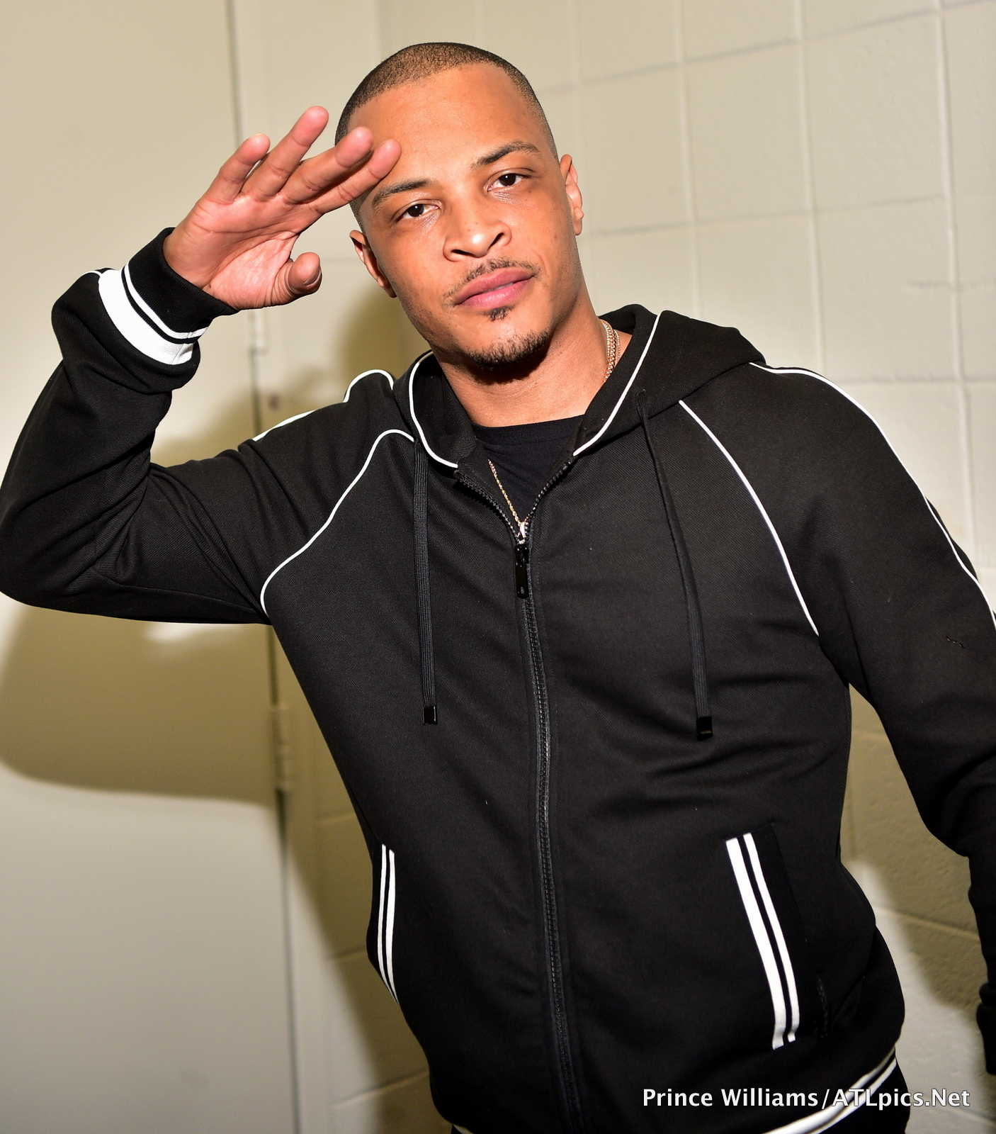 TI And Tiny Spotted Together At V-103 Pop Up Concert
