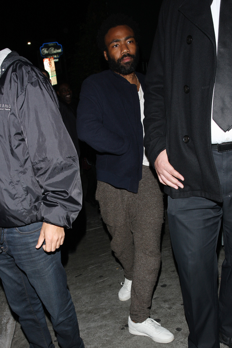 Donald Glover Steps Out With Swirly Friend For Globes Parties But It's ...
