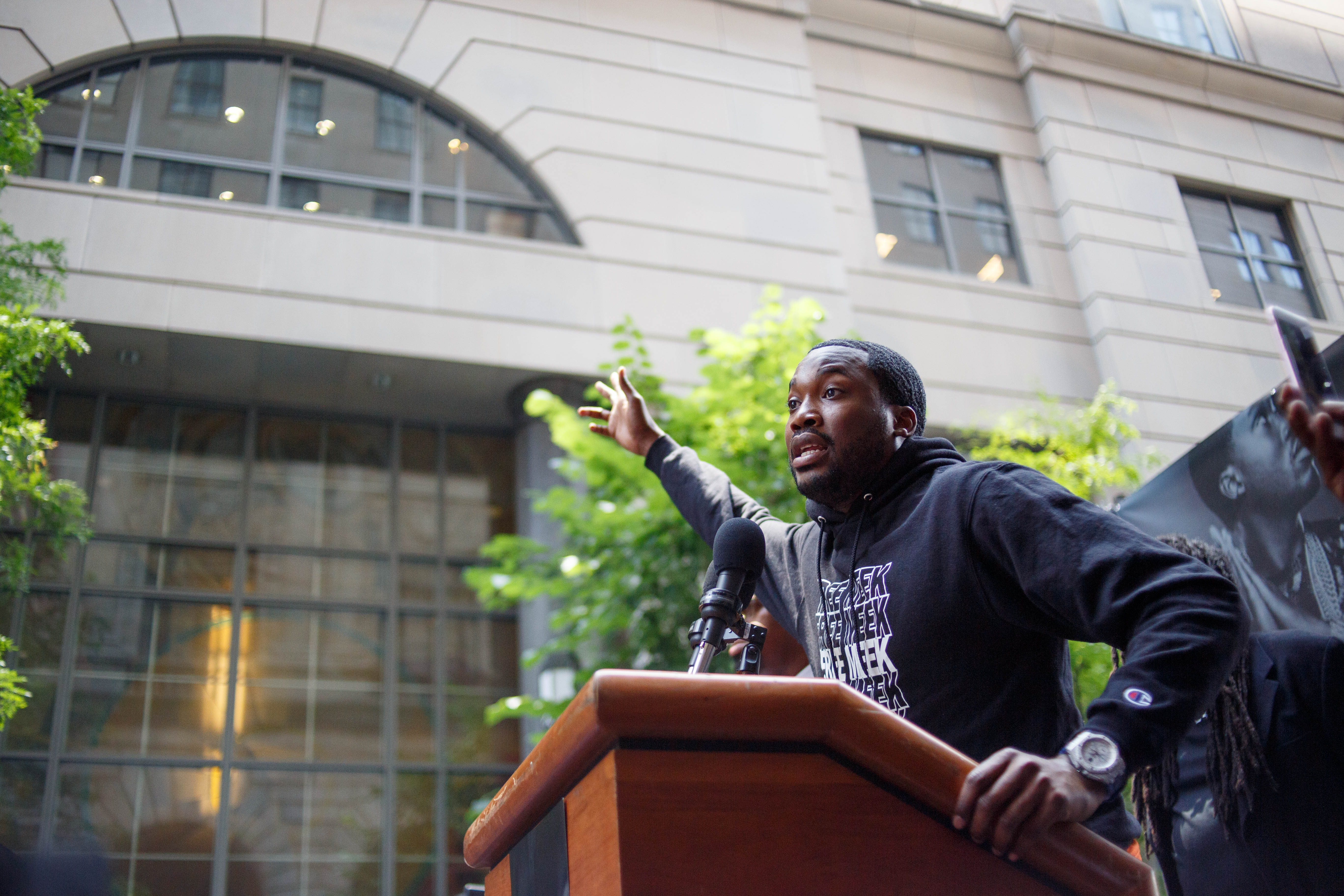 Meek Mill's Speech At His Rally Before Seeing Judge