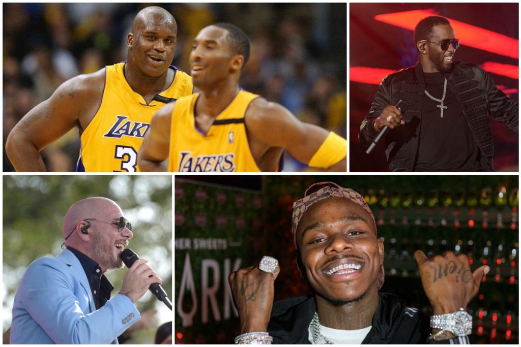 DaBaby, Diddy, And Pitbull Honor Kobe Bryant At Shaq's Fun House In Miami