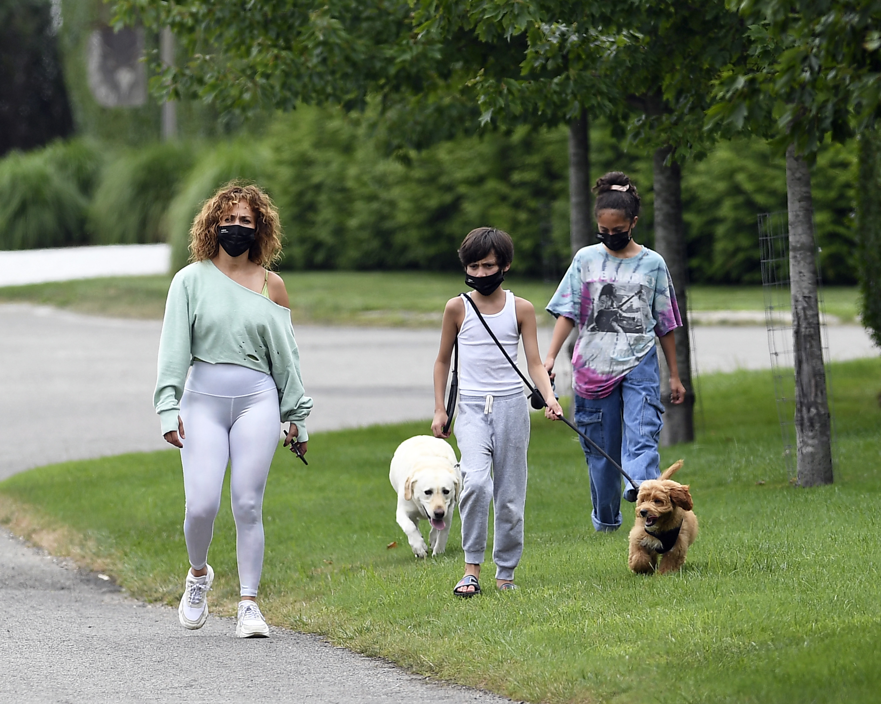 Jennifer Lopez Walks Dogs In The Hamptons Ahead Of Her 51st Birthday