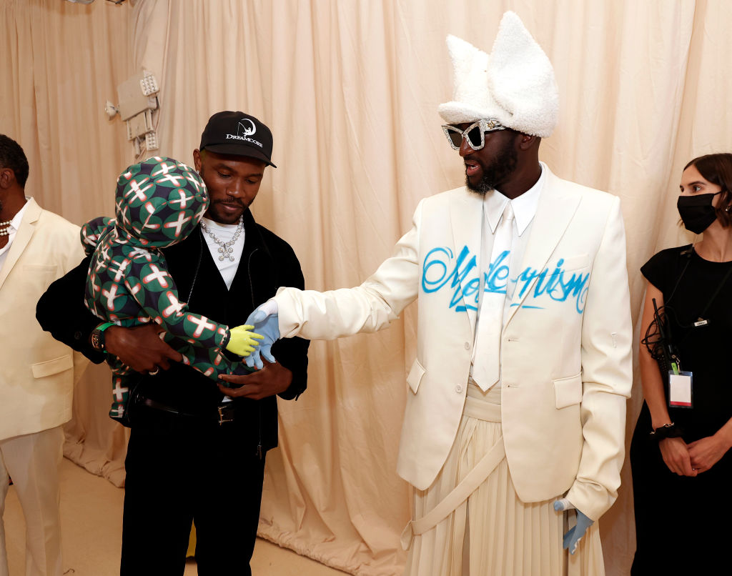 Frank Ocean Stuns On The Met Gala Carpet With Alien-Robot Son Named 'Cody'