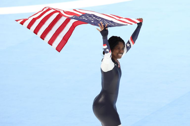 Erin Jackson becomes first Black woman Olympic speed skating gold medalist