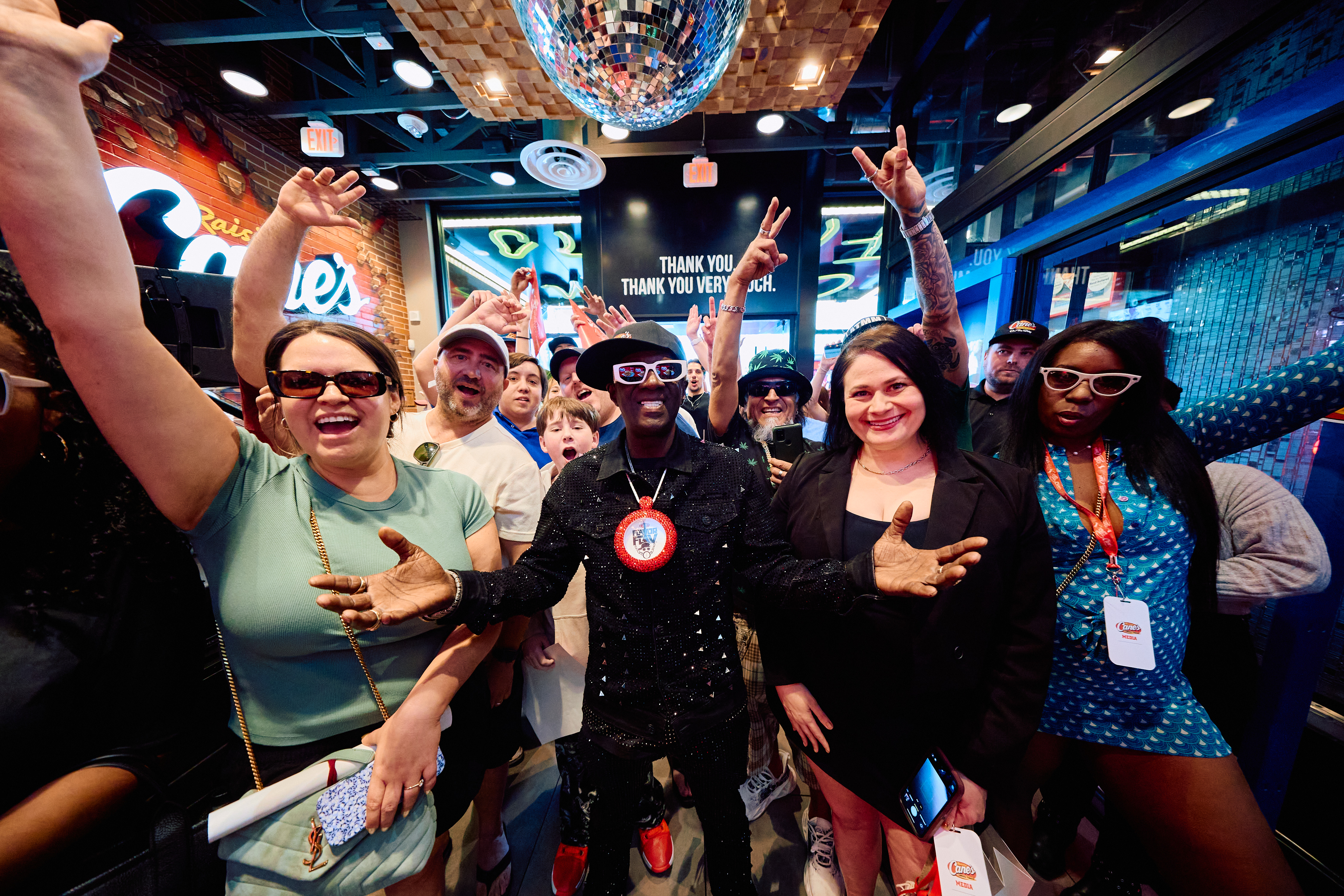 Flavor Flav Brings His Signature Flair To Raising Cane's Las Vegas